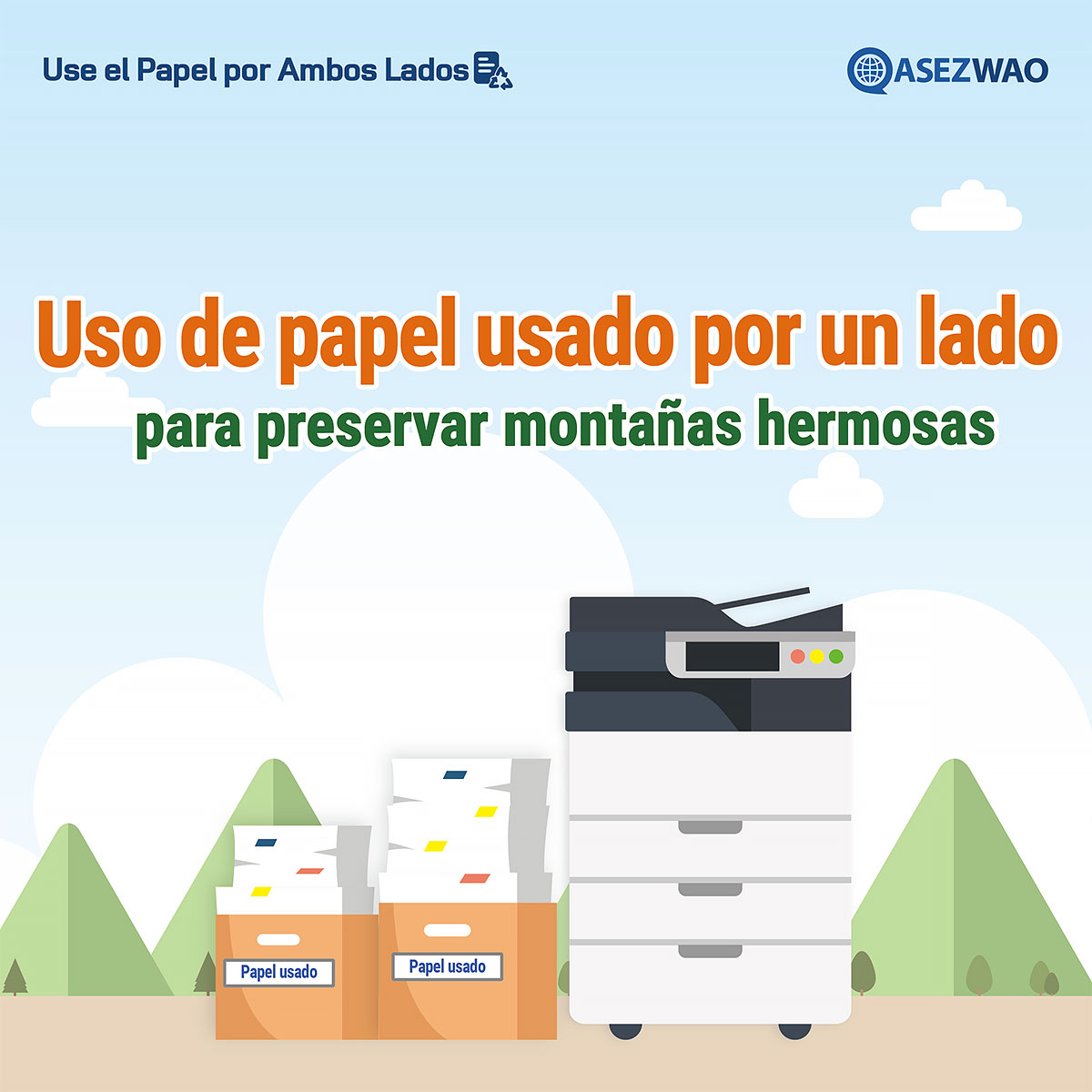 ASEZ WAO Desafío Use el Papel por Ambos Lados - ASEZ WAO